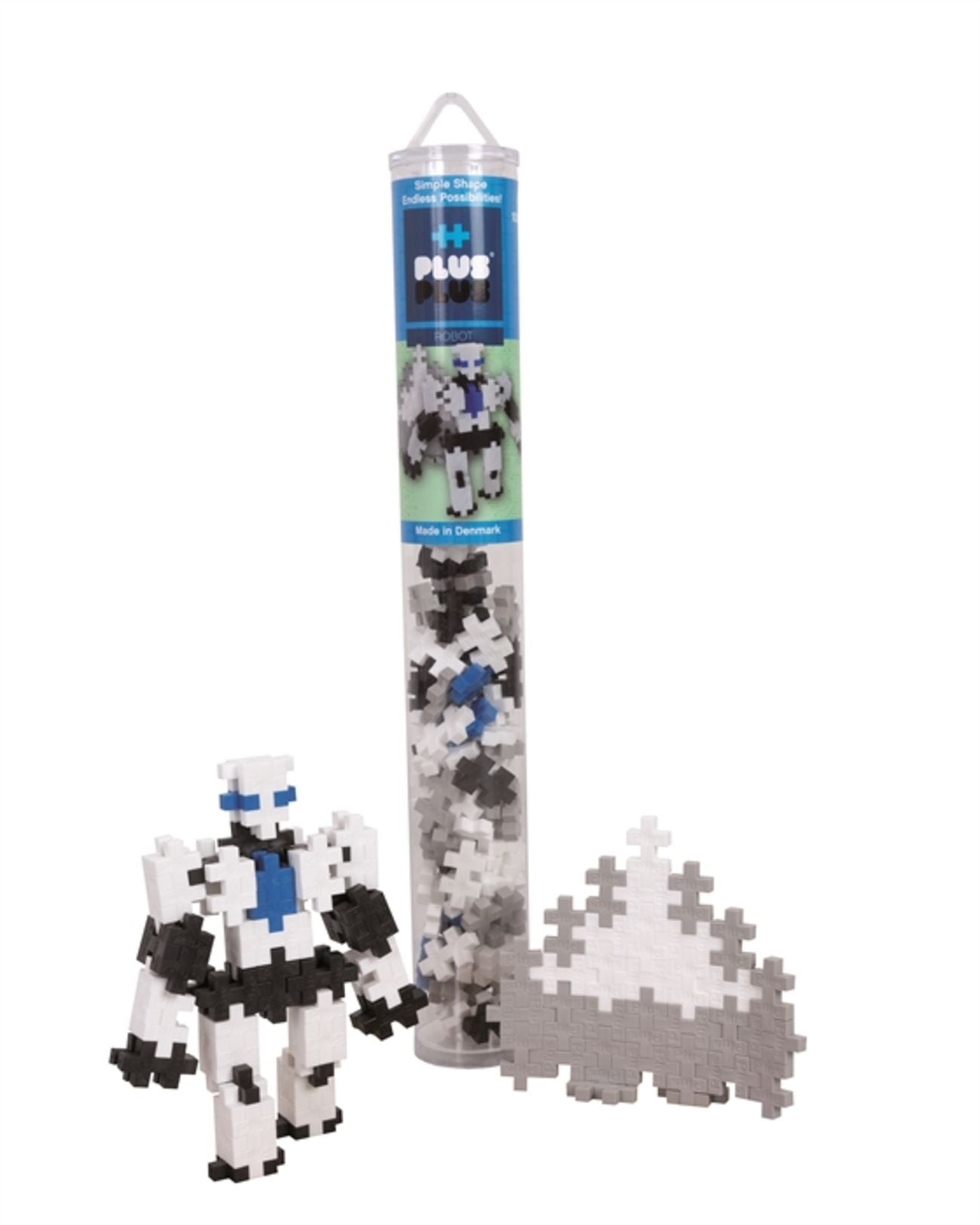 Plus Plus - 100 Piece Basic Robot Build Set - 4105 | Interlocking Block Set